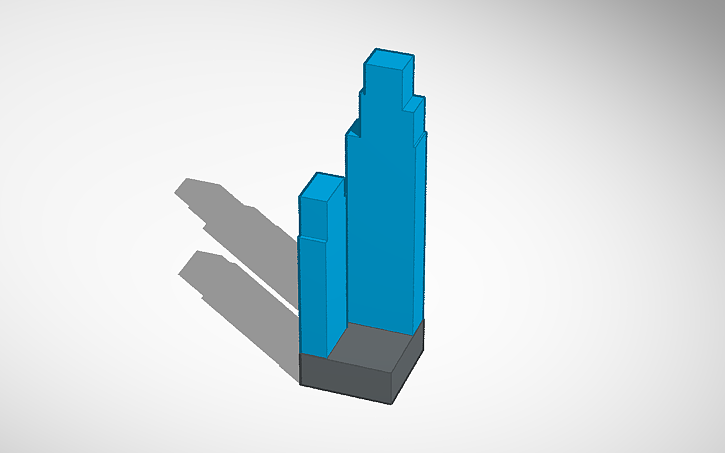 3D design One Chicago Square - Chicago - Tinkercad
