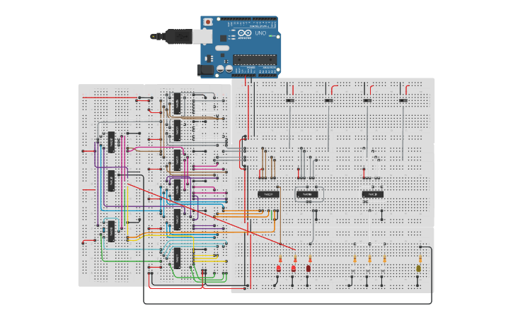 Circuit design Light System - Tinkercad