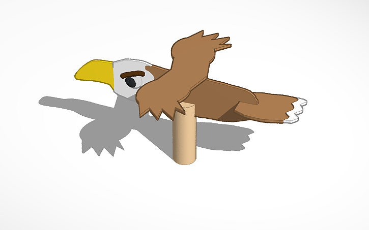3D design A Model of Bird Flight, 3D View - Tinkercad