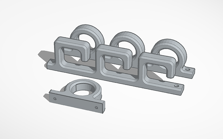 3D design fishing rod holder - Tinkercad