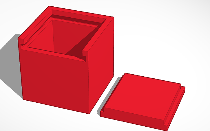 3D design slide interlock box - Tinkercad