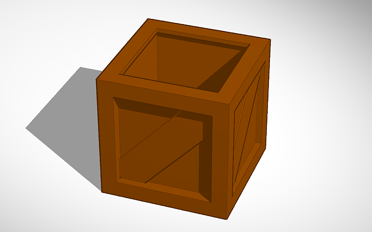 3D design Wooden box Open - Tinkercad