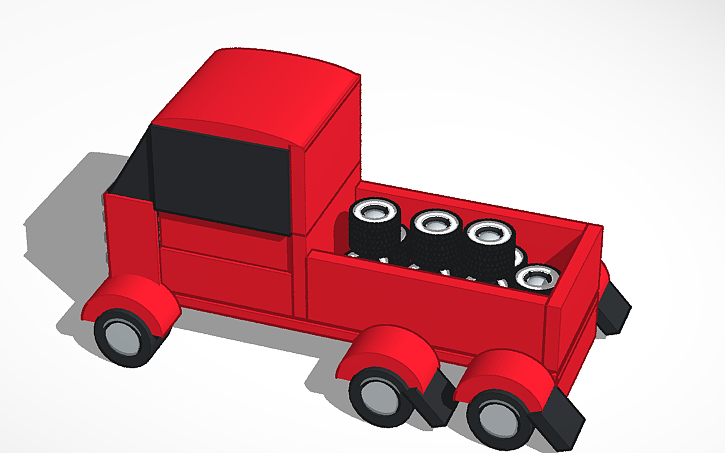 3D design semi truck - Tinkercad