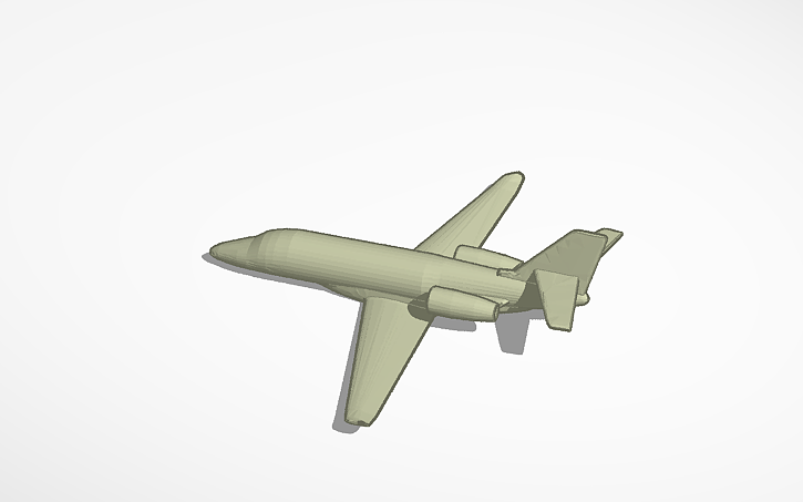 3D design Private Jet - Tinkercad
