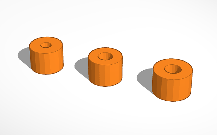 3D design M3, M2.5, M2 Standoffs - Tinkercad