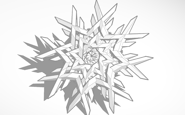 3D design Snow flake - Tinkercad