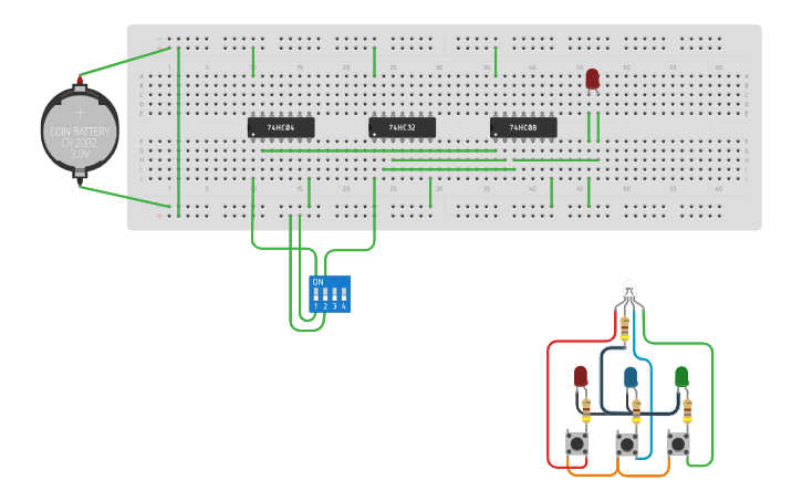 Circuit design sequential-circuit - Tinkercad