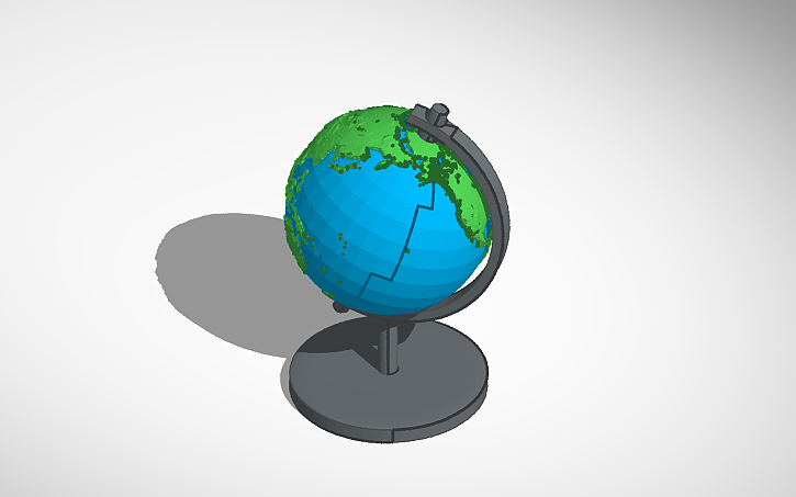 3D design Globe Earth - Tinkercad
