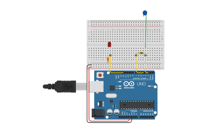 Circuit design 13. Touchy-Feely Lamp - Tinkercad