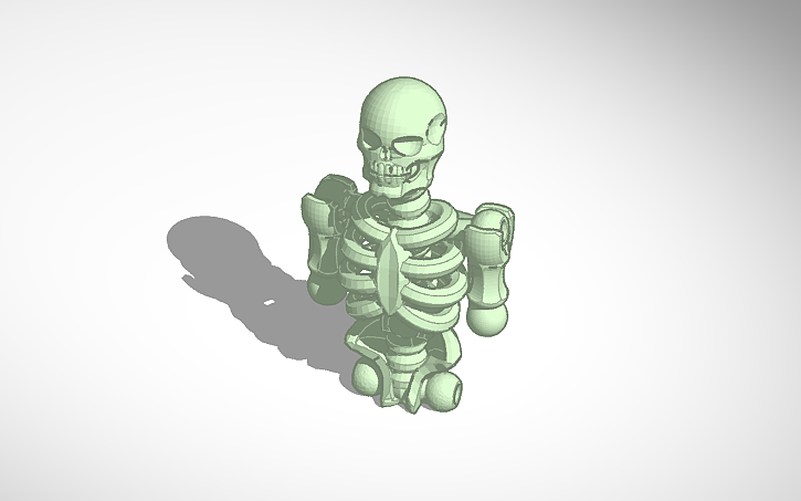 3D design SKELETON - Tinkercad