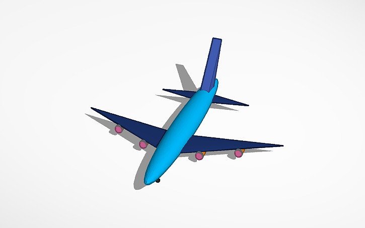3D design Airplane model - Tinkercad