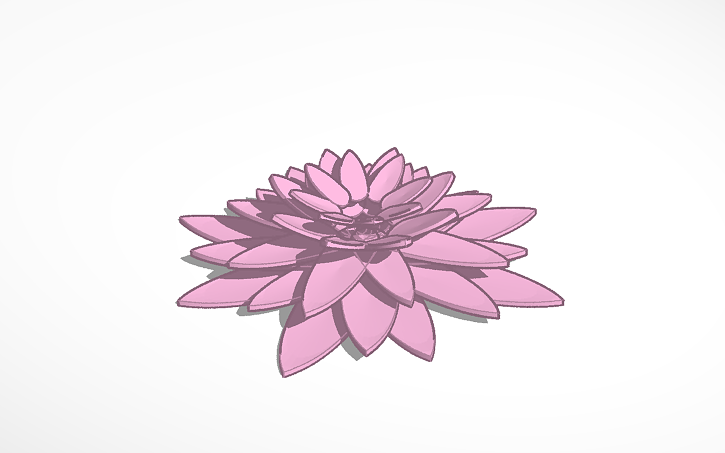 3D design Lotus Flower - Tinkercad