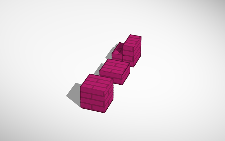 3D design Minecraft warped crimson planks, slab, and stairs - Tinkercad