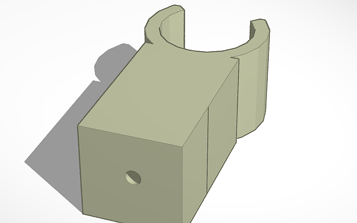 3D design Vertical pole clip - Tinkercad