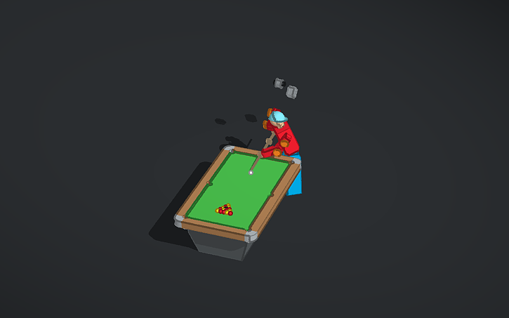 3D design Pool Table SIM LAB V2 - Tinkercad