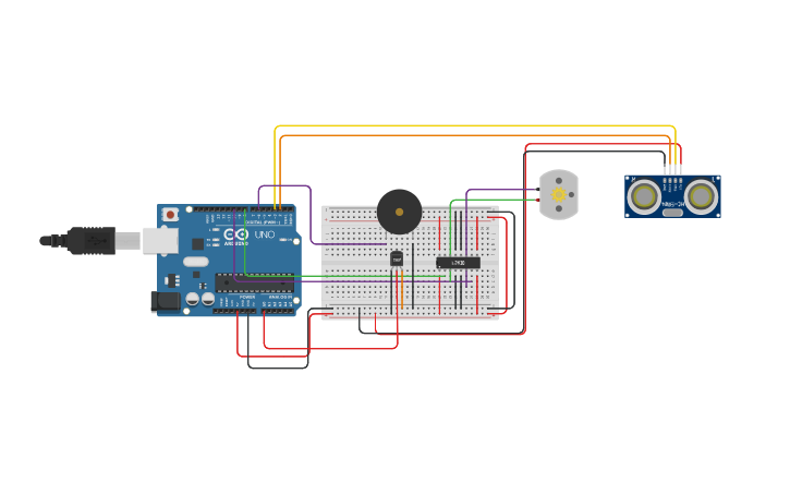 Circuit Design Water Tank Monitoring System Tinkercad