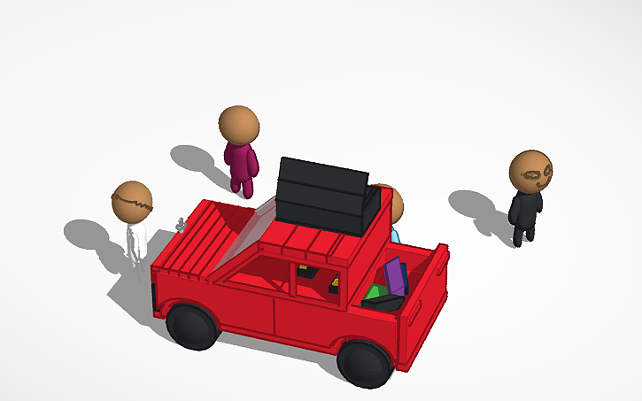 3D design Car explosion (SIMLAB) - Tinkercad