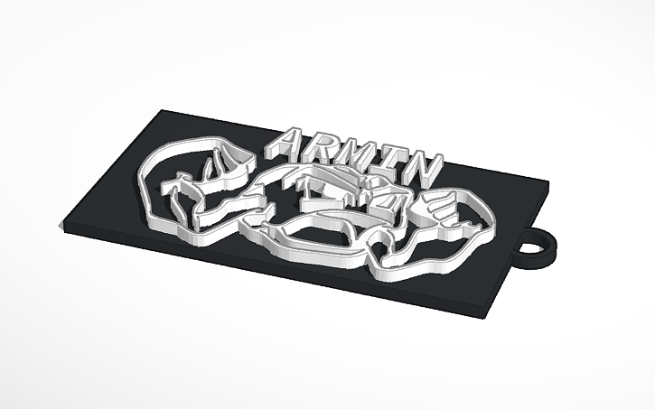 3D design key chain - Tinkercad