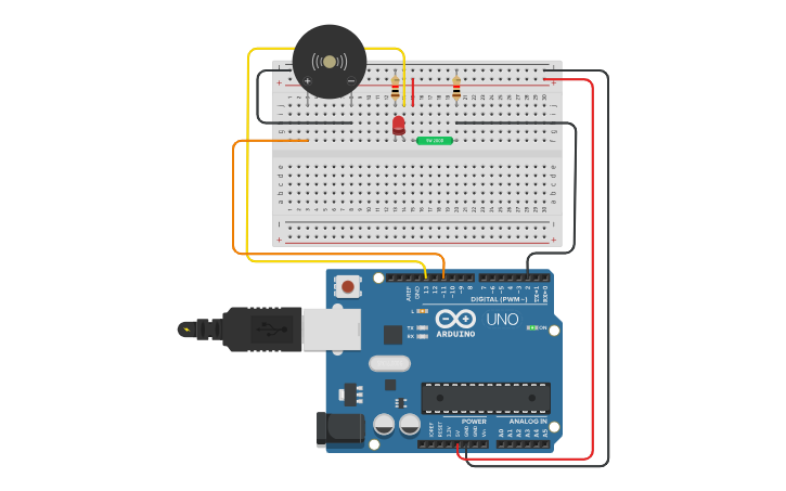 Circuit design TILT SENSOR (act 6) - Tinkercad
