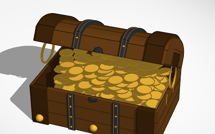 3D design Treasure Chest - Tinkercad