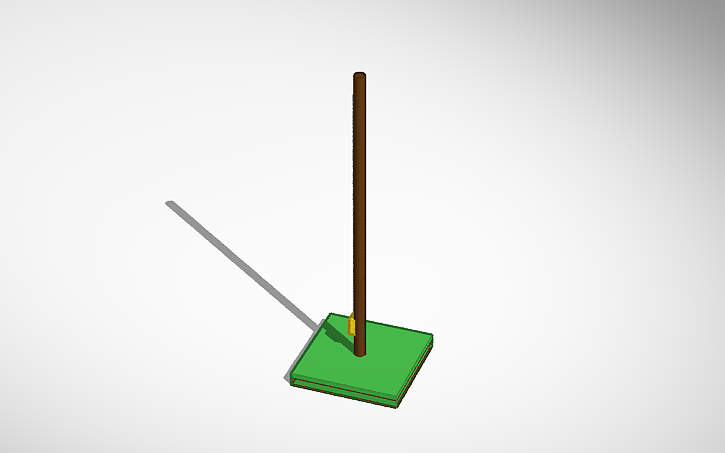 3D design Pole for federal signal 2T22 with pole stopper - Tinkercad