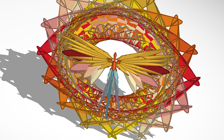 3D design Phoenix Rising - Tinkercad