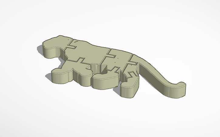3D design Flexi Tiger - Tinkercad