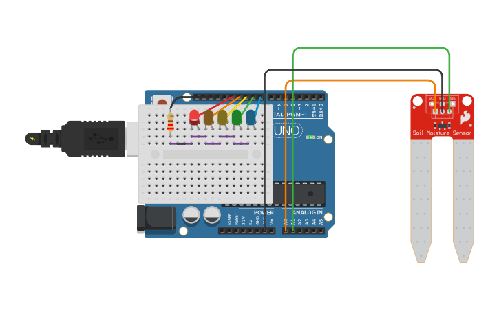 Circuit design Humidity sensor - Tinkercad