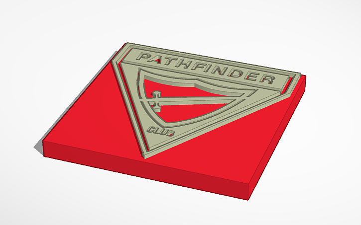 3D design NAD Pathfinders Logo Words - Tinkercad