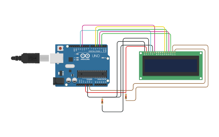Circuit design Arduino Practice 1 - Tinkercad