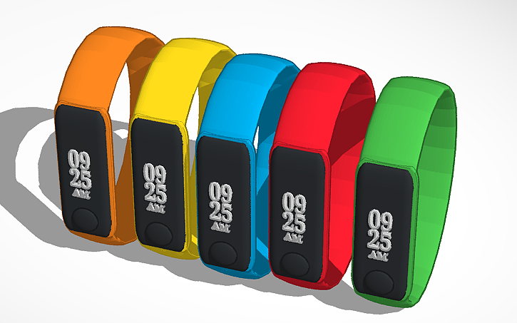 3D design Mi Band - Tinkercad