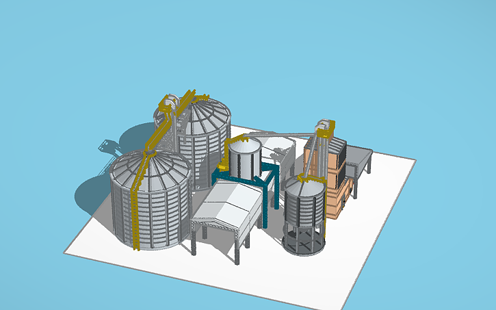 3D design Grain Silo Farm big - Tinkercad