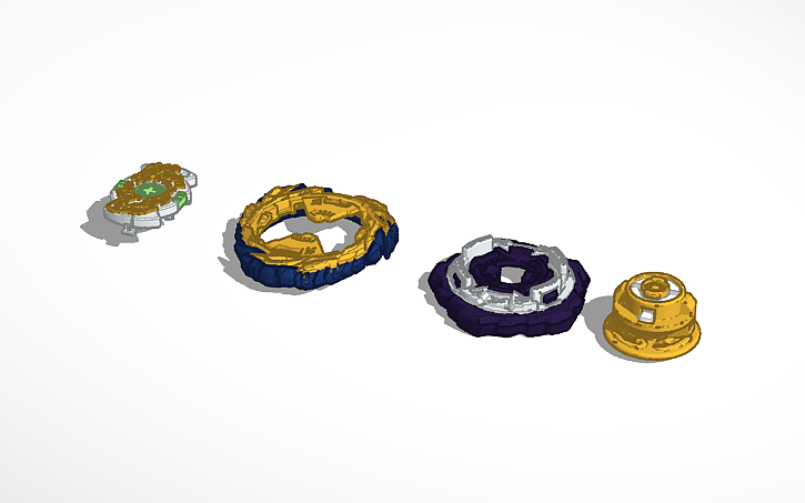 3D design Beyblade Burst Sparking Mirage Fafnir - Tinkercad