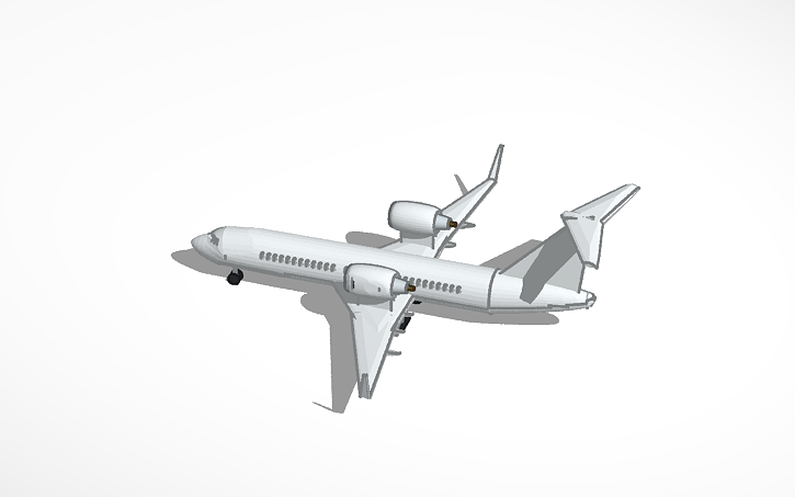 3D design unique airplane - Tinkercad