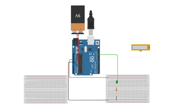 Circuit design Empty Breadboard - Tinkercad