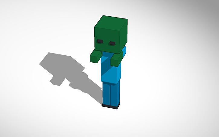 3D design Minecraft Zombie - Tinkercad