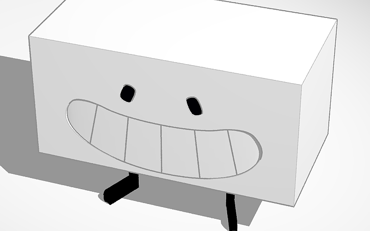 3D design unspecified smiling rectangular prism [recolorable] - Tinkercad