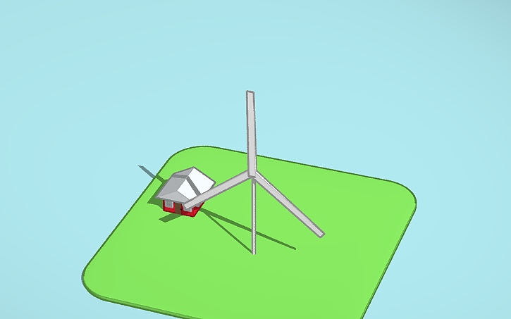 3D design Sim-lab windmill. - Tinkercad