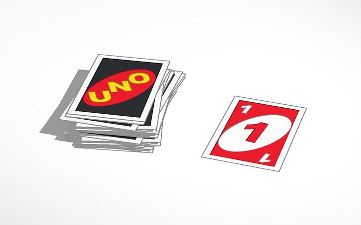 3D design UNO cards - Tinkercad