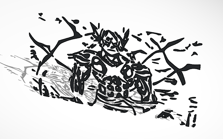 3D design Luffy Full Body Haki - Tinkercad