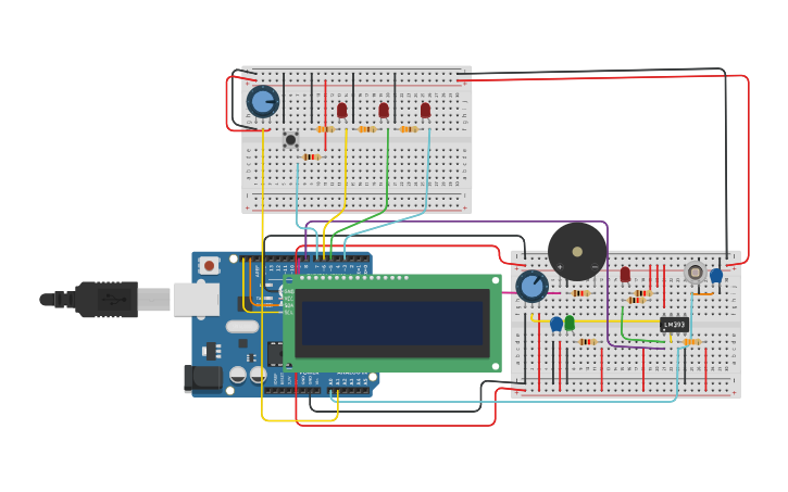 Circuit design Proximity Sensor - Tinkercad