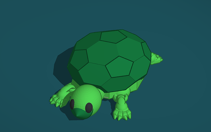 3D design Articulated Turtle design 1 - Tinkercad