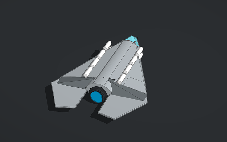 3D design star ship with working guns movable - Tinkercad