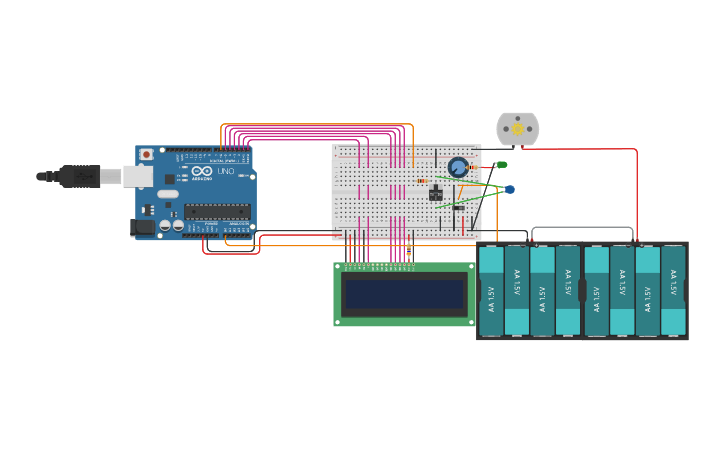 Circuit design motor controller - Tinkercad