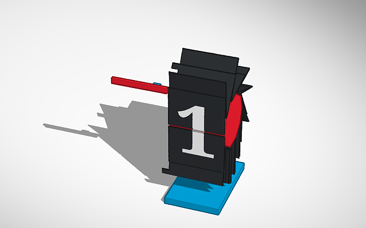3D design Split-Flap Display - SIM LAB - Tinkercad