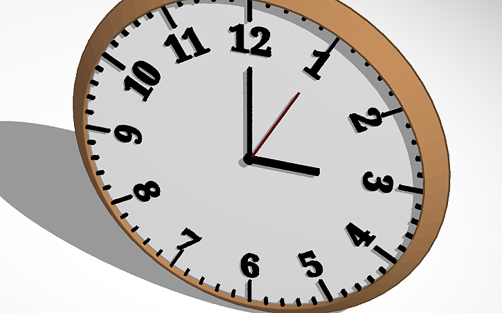 3D design Simple Clock - Tinkercad