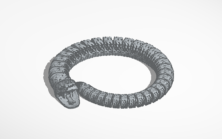 3D design Articulated Snake (Opening Mouth) - Tinkercad