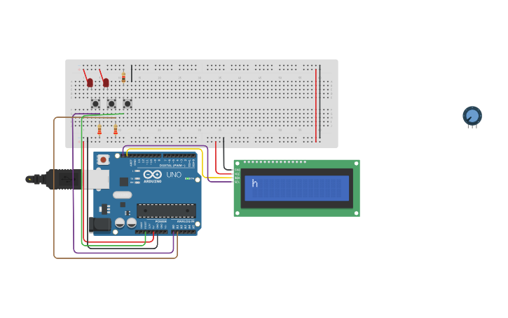Circuit design DYGSE - Pantalla LCD - I2C Adafruit - Tinkercad