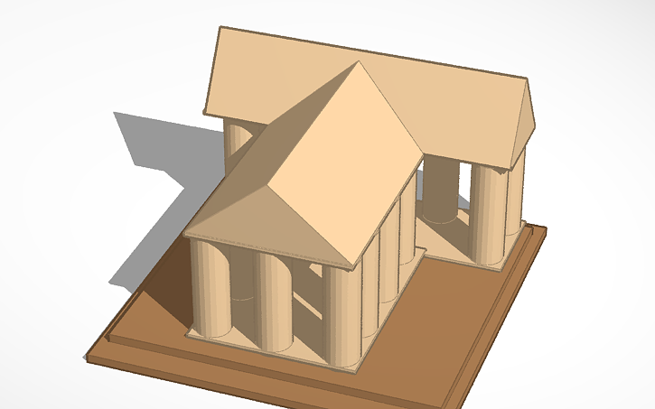 3D design ancient Athens Parthenon - Tinkercad