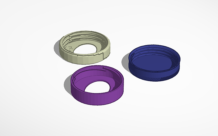 3D design Mason Jar Lids - Tinkercad